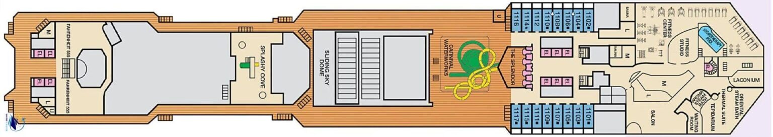 Carnival Splendor Deck Plans with Layout & Activities 2024