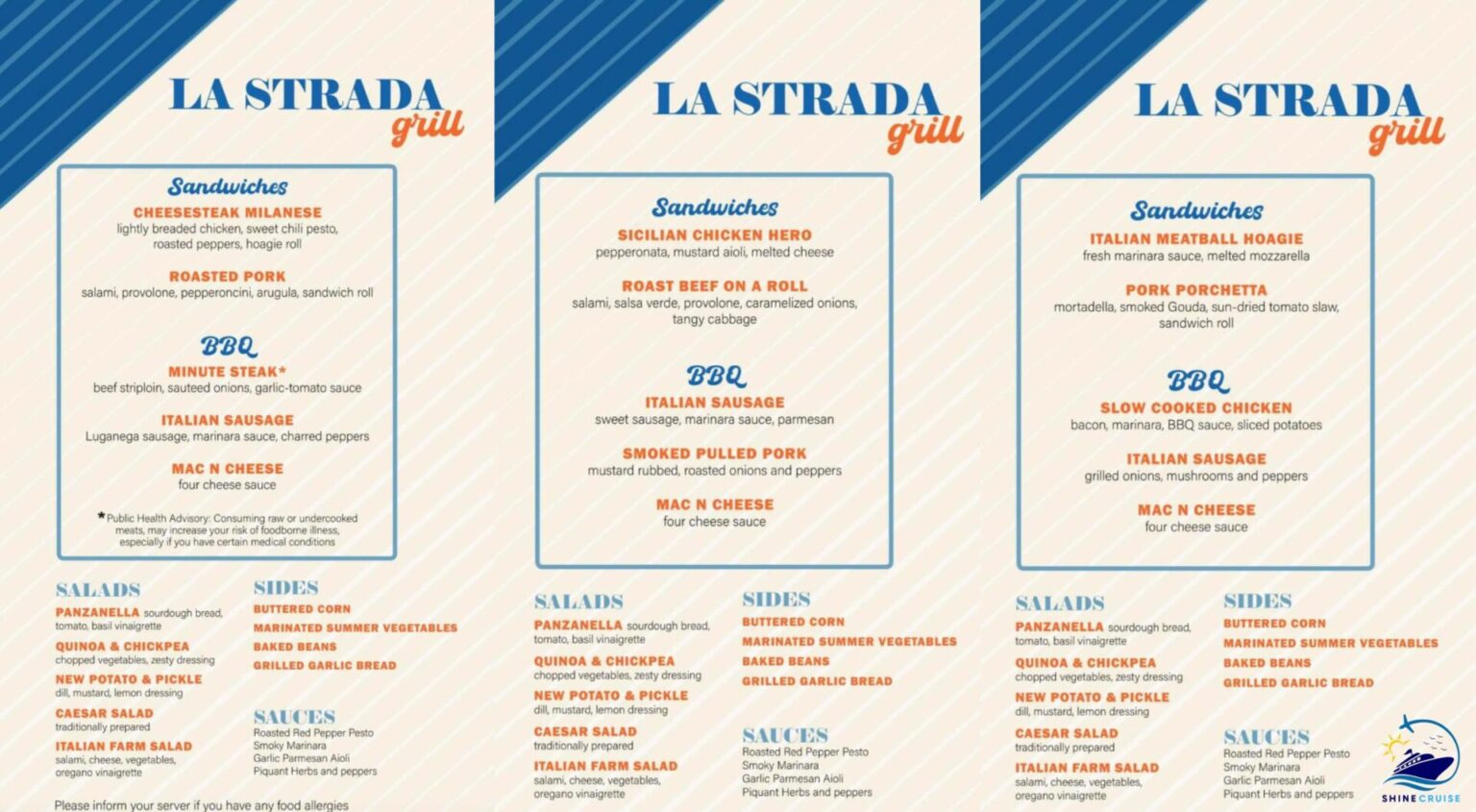 Carnival Cruise Menus 2025 (Complimentary, Specialty, & MDR)