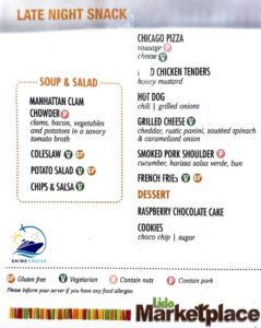 Carnival Cruise Menus 2025 (Complimentary, Specialty, & MDR)