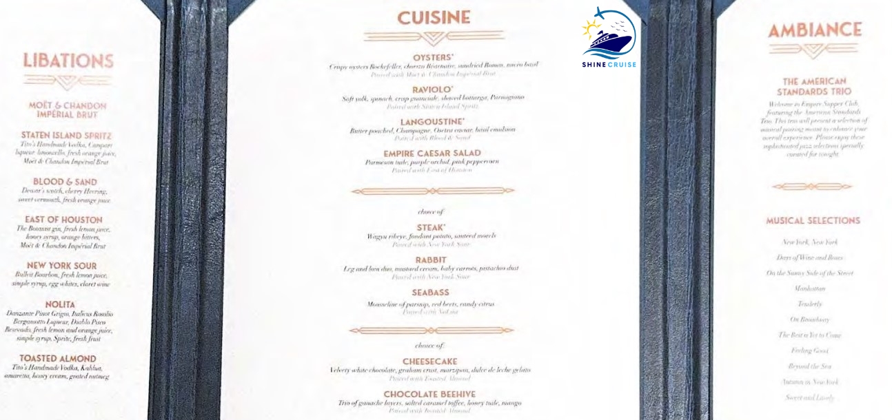 Royal Caribbean Icon of the Seas Restaurants Menu 2025