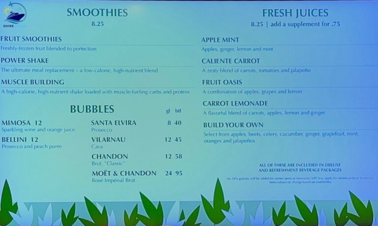 Royal Caribbean Icon of the Seas Restaurants Menu 2025