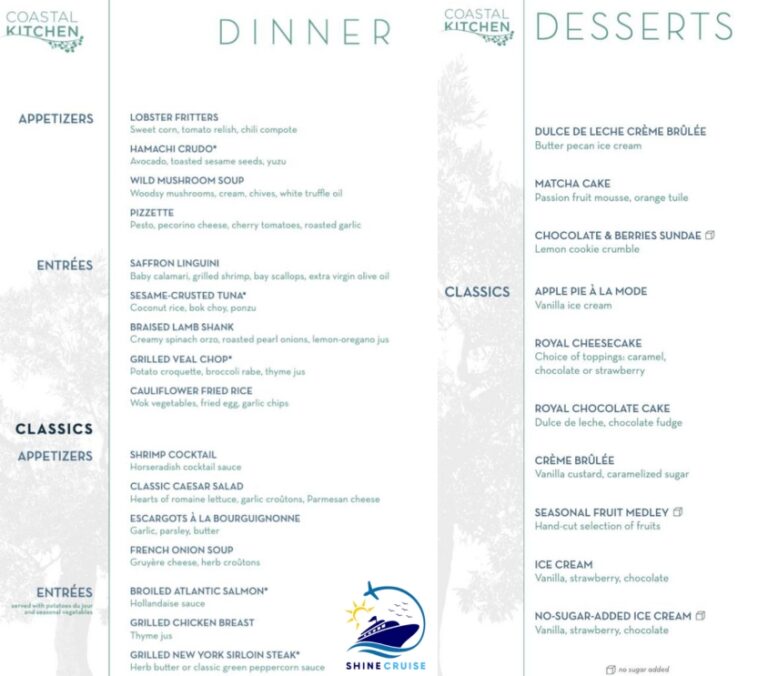 Royal Caribbean Icon of the Seas Restaurants Menu for 2026