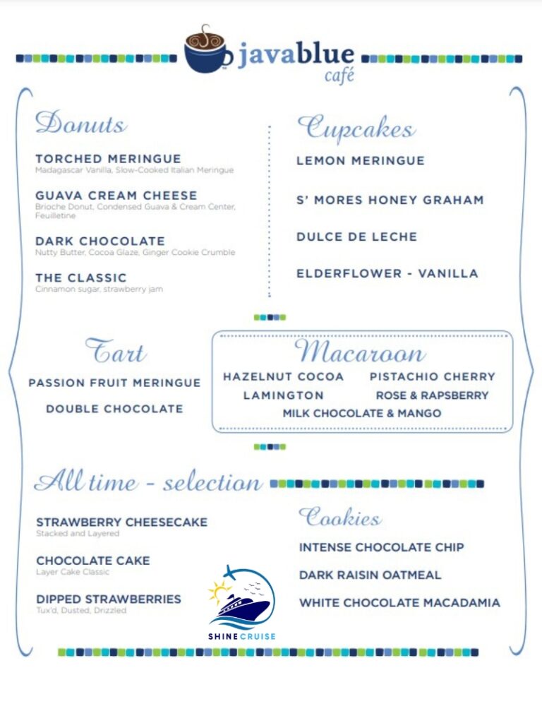 Carnival Java Blue Cafe Menu 2025 Prices, Reviews & Tips