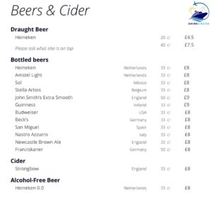 MSC Drinks Menu 2025 Prices (All MSC Bar Menus with Prices)