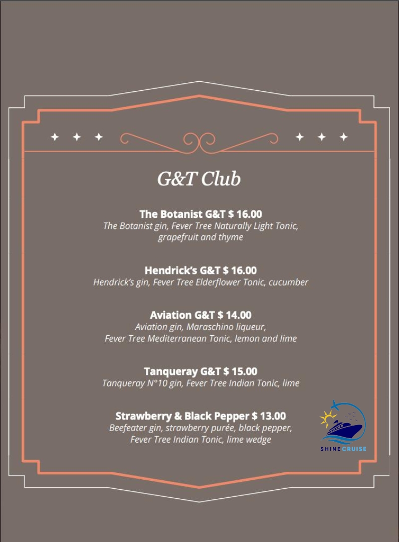 MSC Drinks Menu 2025 Prices (All MSC Bar Menus with Prices)