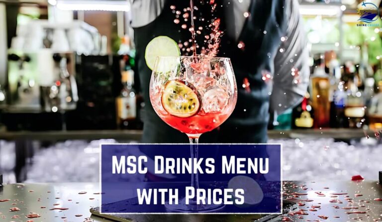 MSC Drinks Menu 2026 Prices for all Ships