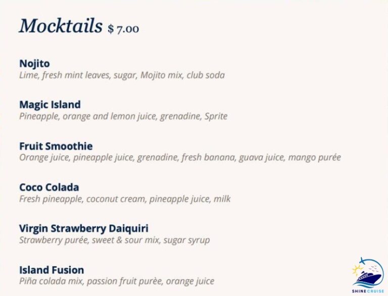 MSC Drinks Menu 2025 Prices (All MSC Bar Menus with Prices)