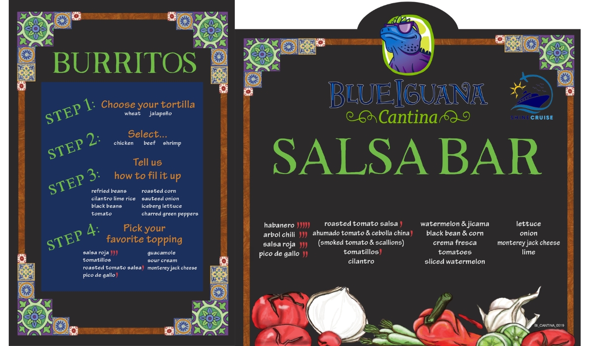 Carnival Blue Iguana Cantina Menu 2025 Reviews & Tips