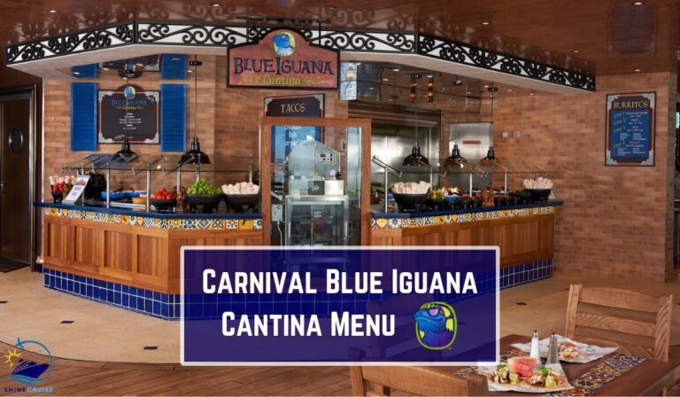 Carnival Blue Iguana Cantina Menus for 2026