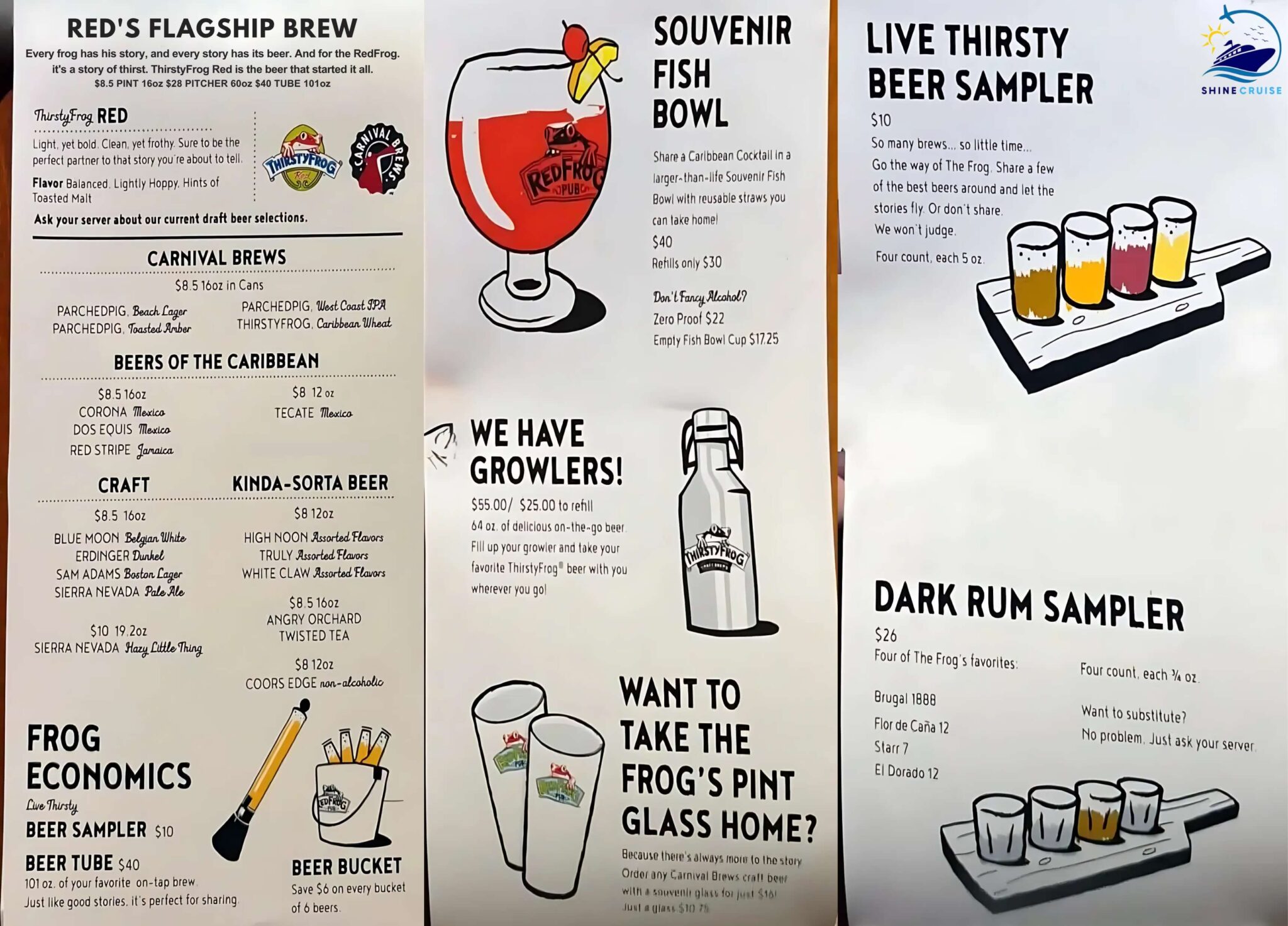 Carnival Cruise Drink Menus 2026 with Prices for all Ships