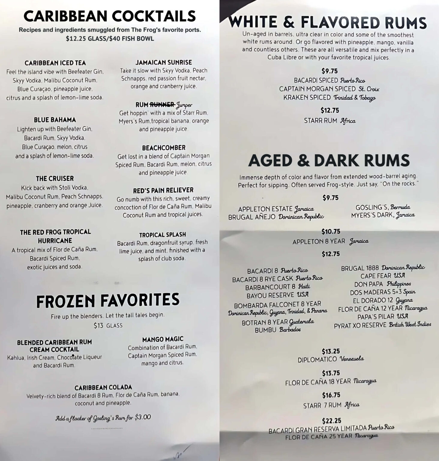 Carnival Cruise Drink Menus 2025 with Prices for all Ships