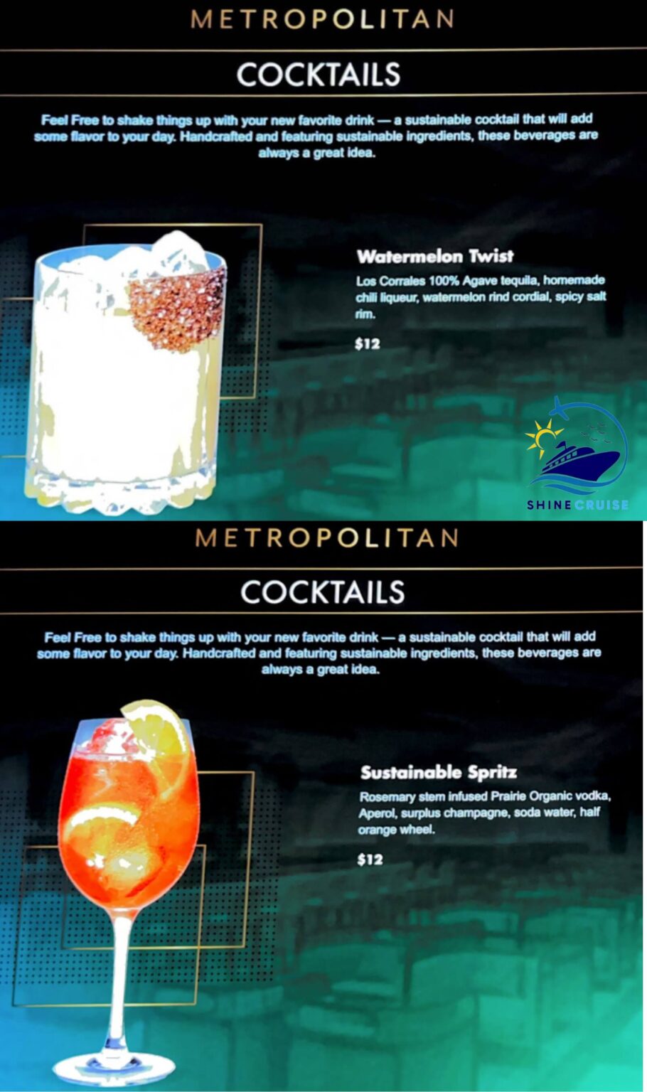 NCL Drink Menus 2026 with Bar Prices for all Norwegian Ships