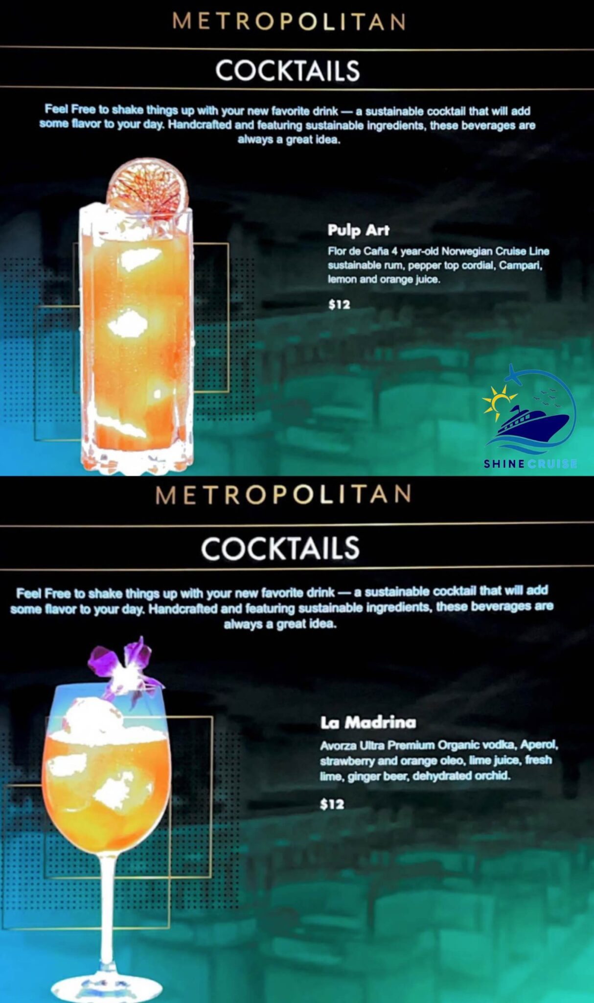 NCL Drink Menus 2026 with Bar Prices for all Norwegian Ships