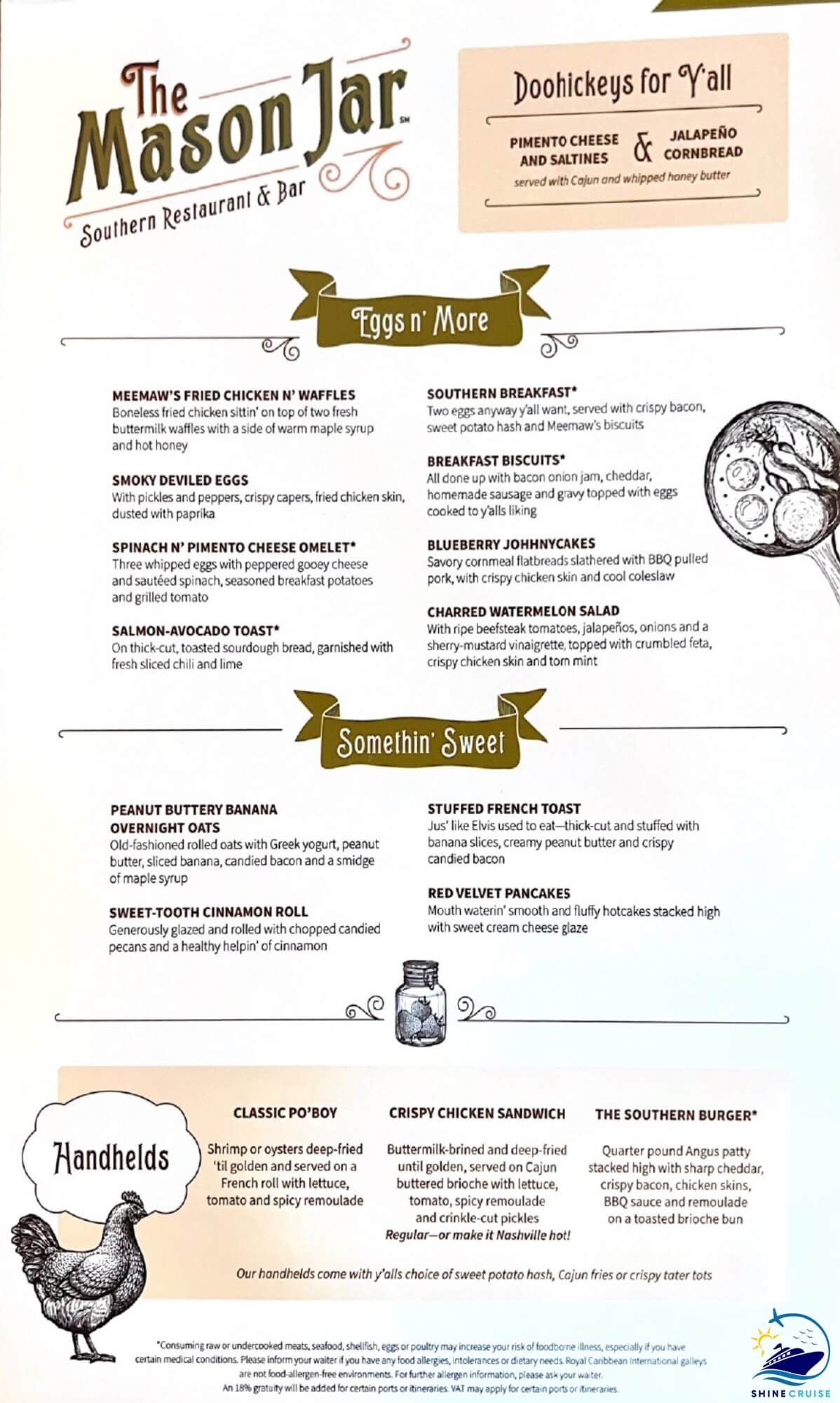Royal Caribbean Mason Jar Menu 2025 with Prices & Review
