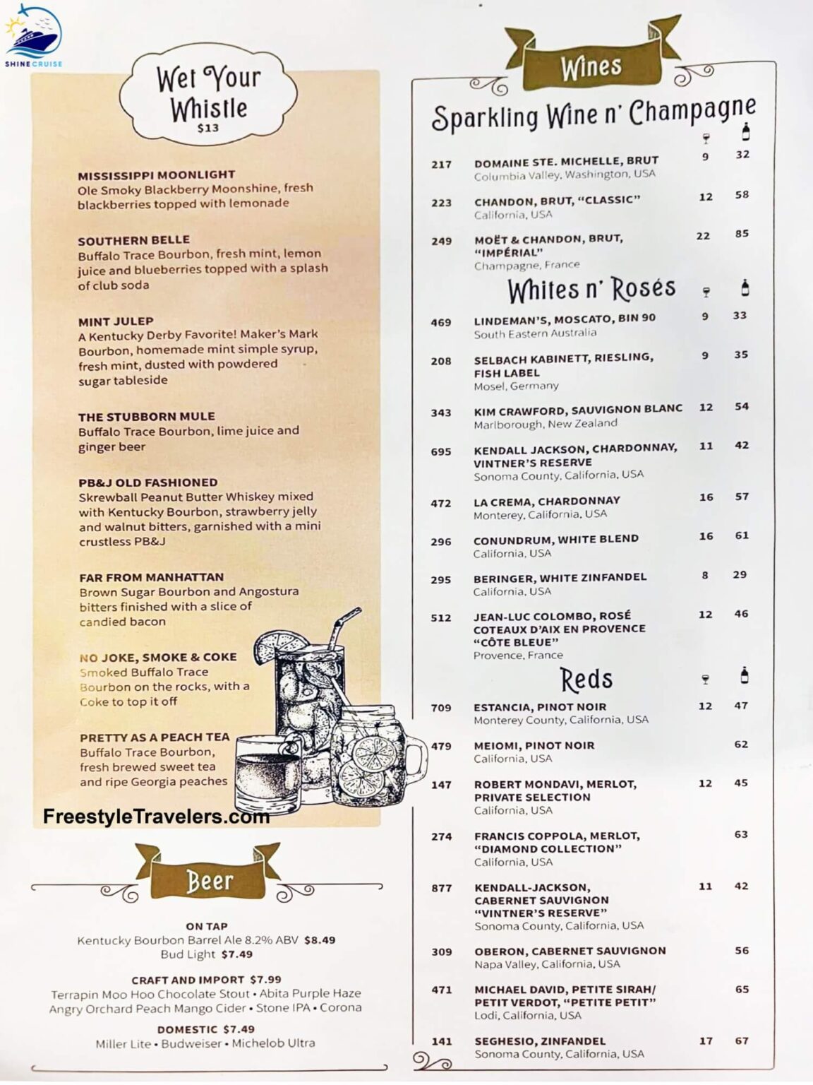Royal Caribbean Mason Jar Menu 2025 with Prices & Review