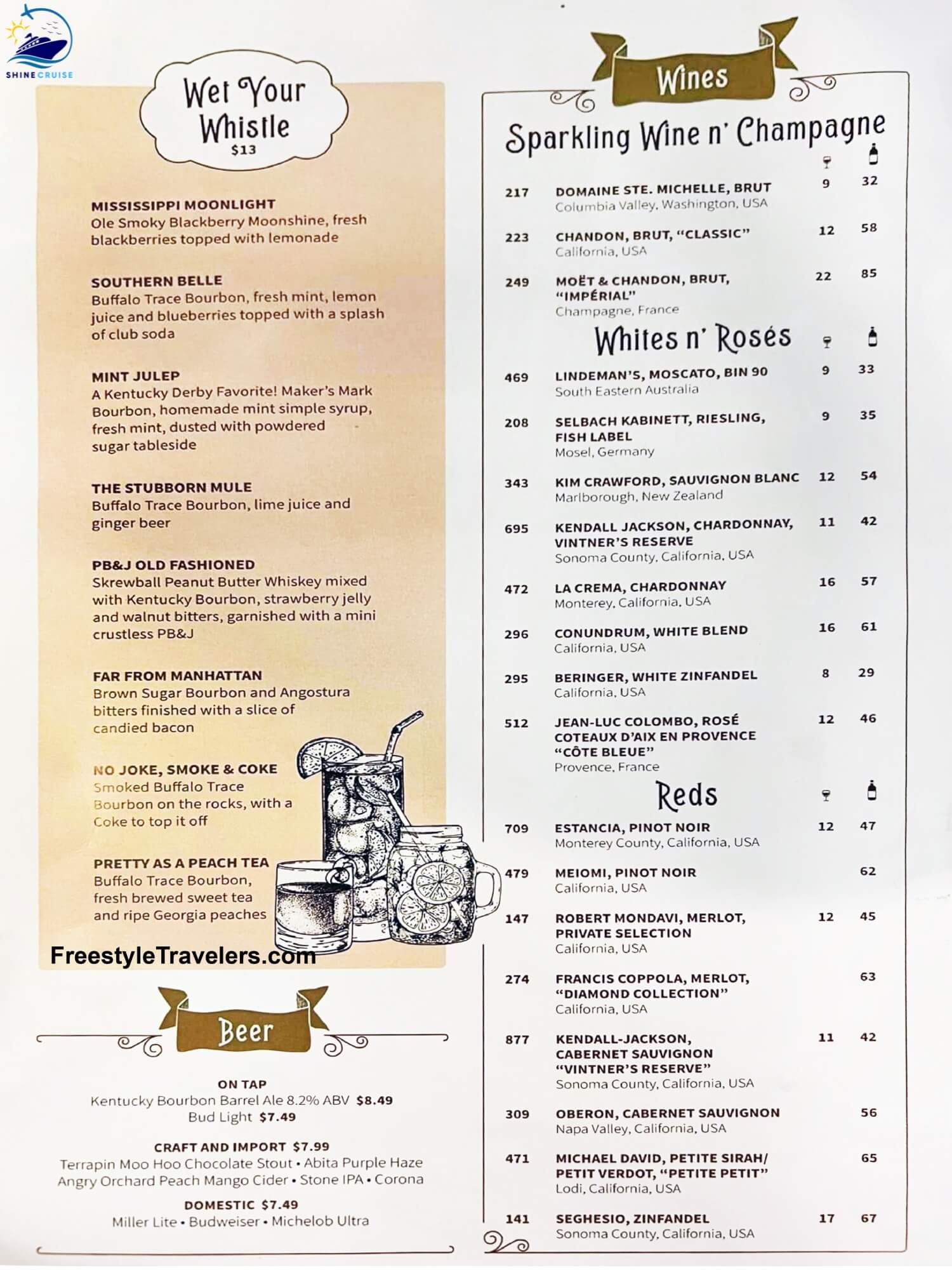 Royal Caribbean Mason Jar Menu 2025 with Prices & Review