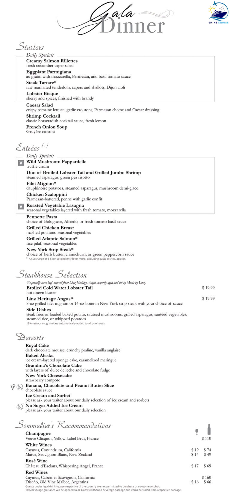 MSC Main Dining Room Menu 2025 (Breakfast, Lunch, & Dinner)