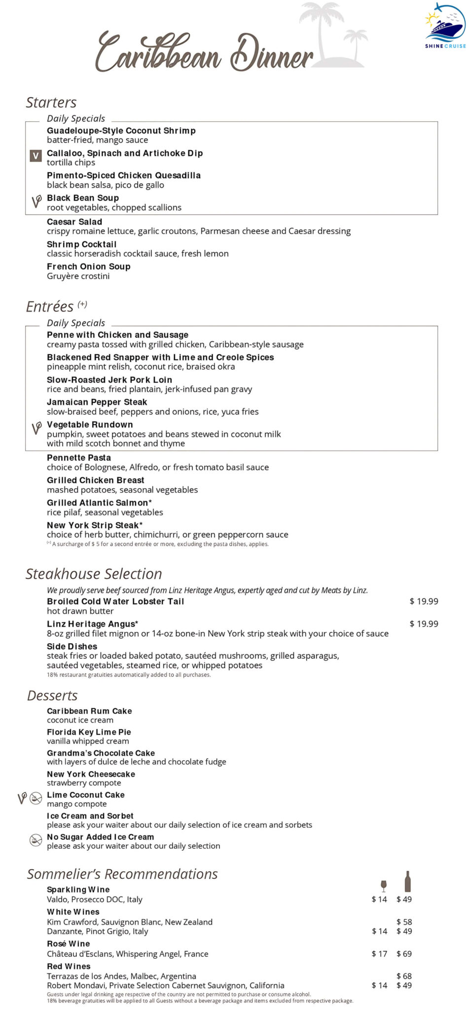 MSC Main Dining Room Menu 2025 (Breakfast, Lunch, & Dinner)