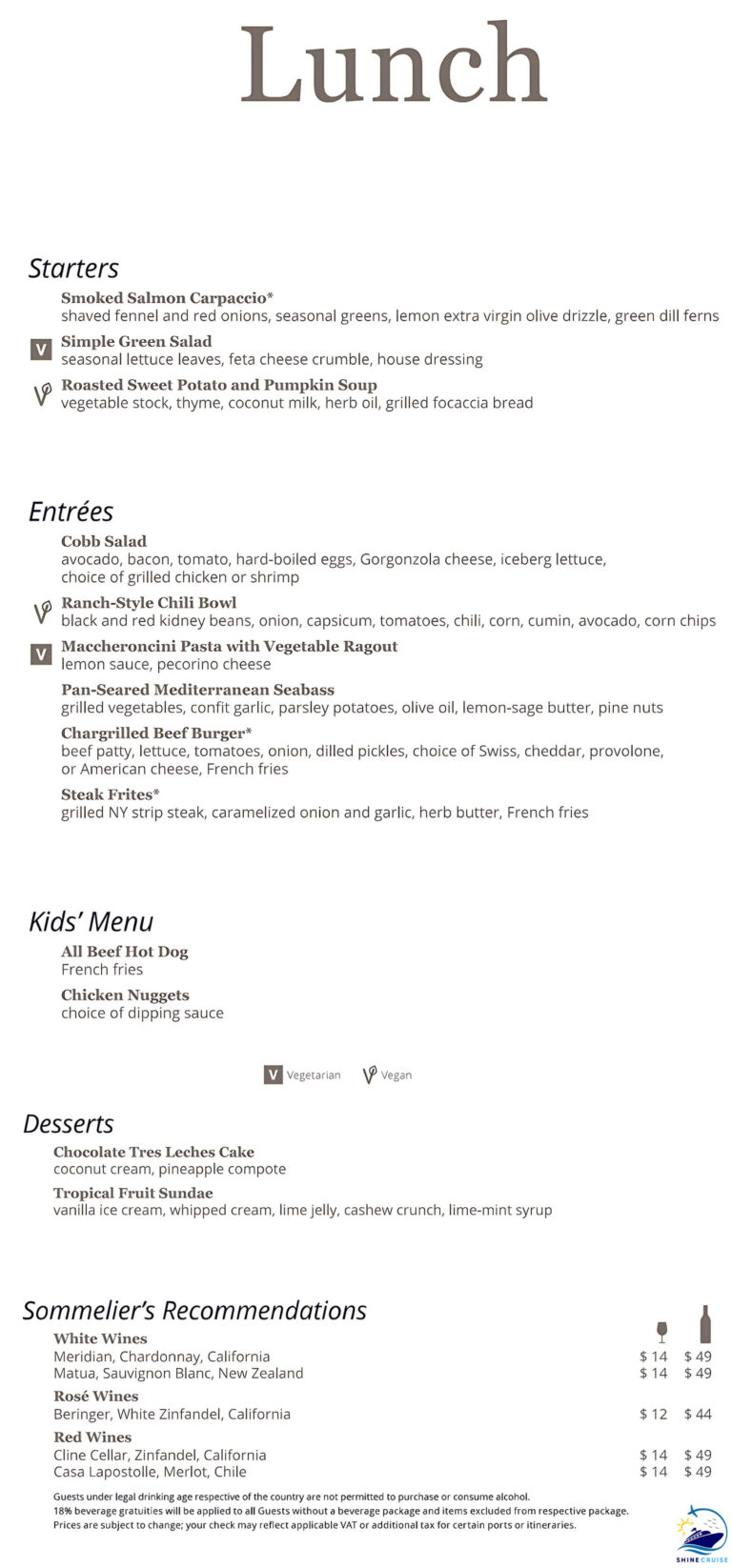 MSC Main Dining Room Menu 2025 (Breakfast, Lunch, & Dinner)