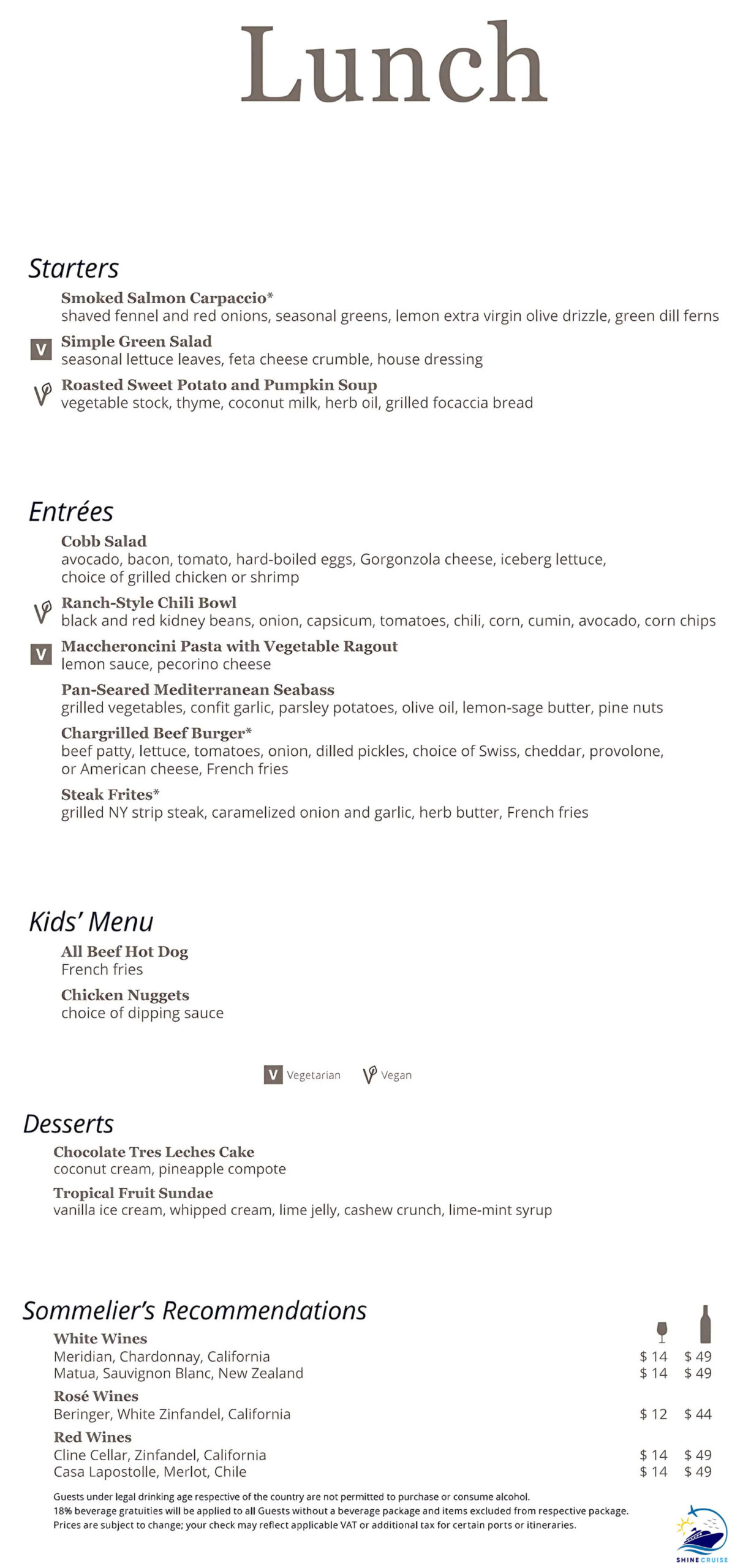 MSC Main Dining Room Menu 2025 (Breakfast, Lunch, & Dinner)