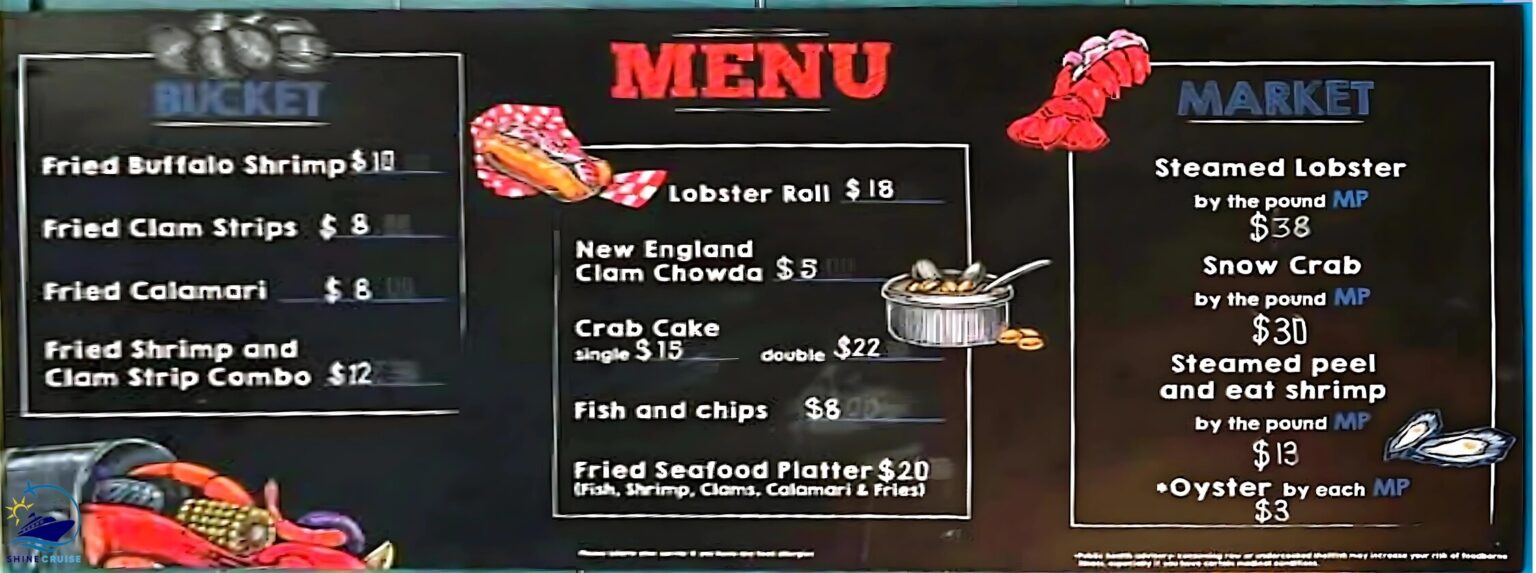 Carnival Seafood Shack Menu 2025 with Price & Information