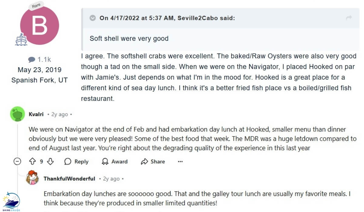 Royal Caribbean Hooked Seafood Menu 2025 with Prices & Info