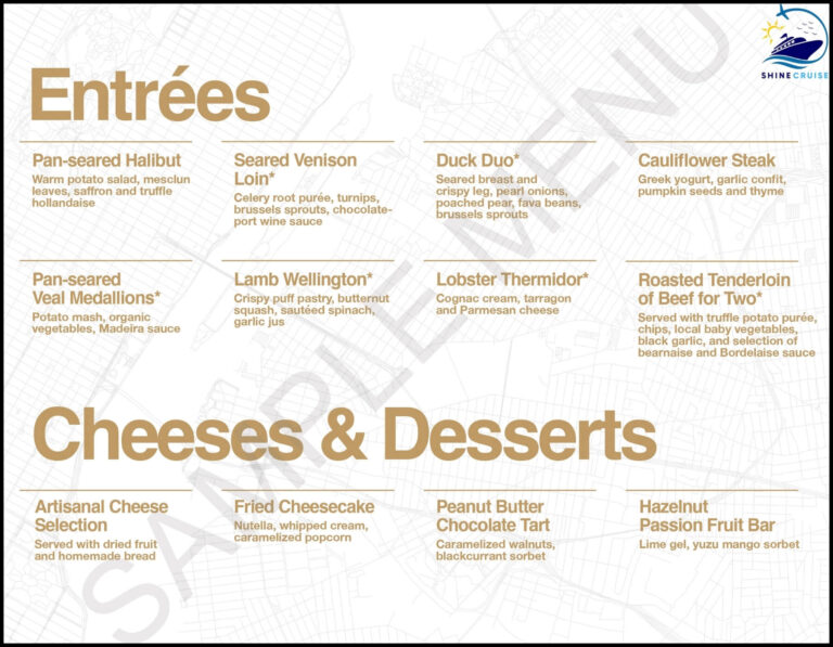 Royal Caribbean 150 Central Park Menu 2025 with Price & Info