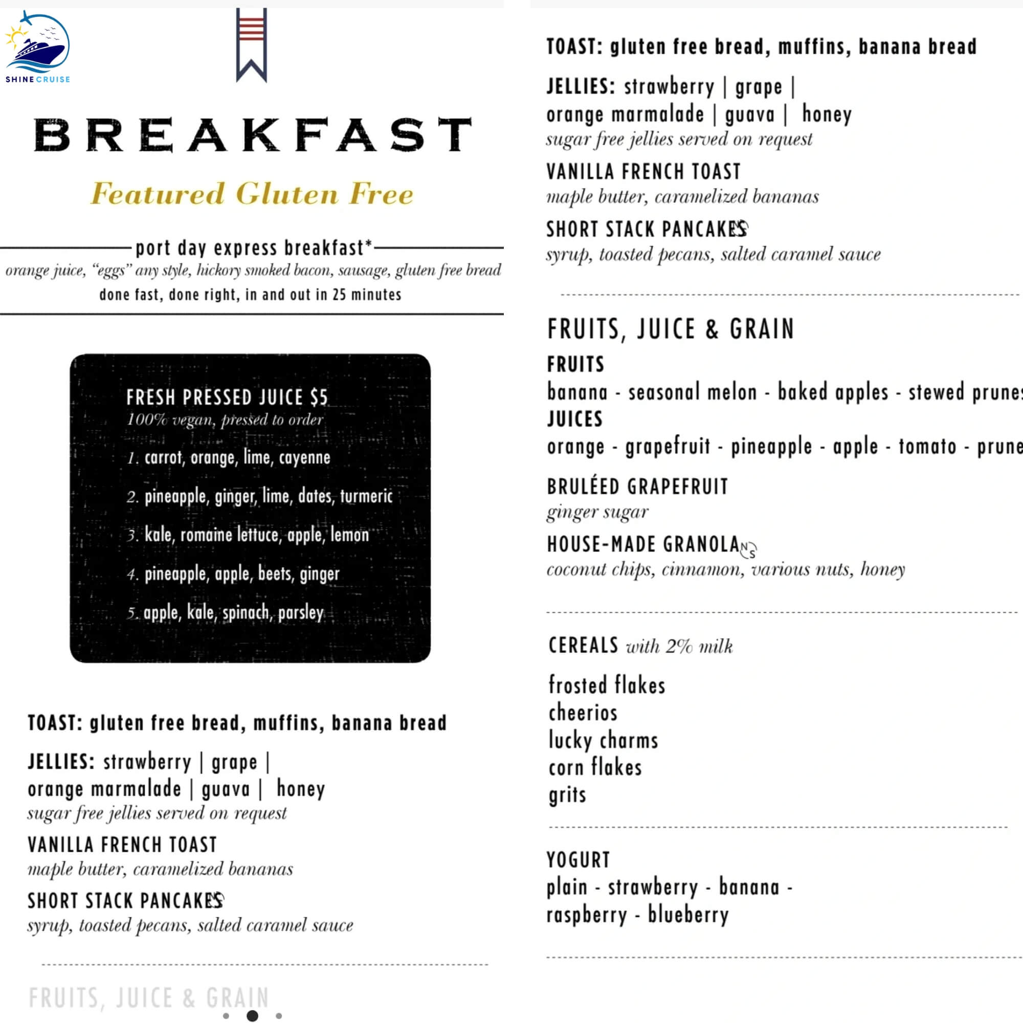 Carnival Cruise Gluten Free Menu 2025 Including All Menus