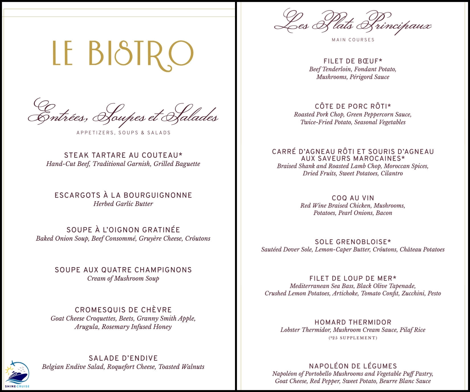 NCL Le Bistro Menu 2025 with Prices, Reviews, & Location