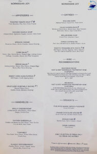 NCL Main Dining Room Menus 2025: Breakfast, Lunch & Dinner