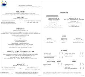 Princess Casual Dining Menus 2025 For All Ships
