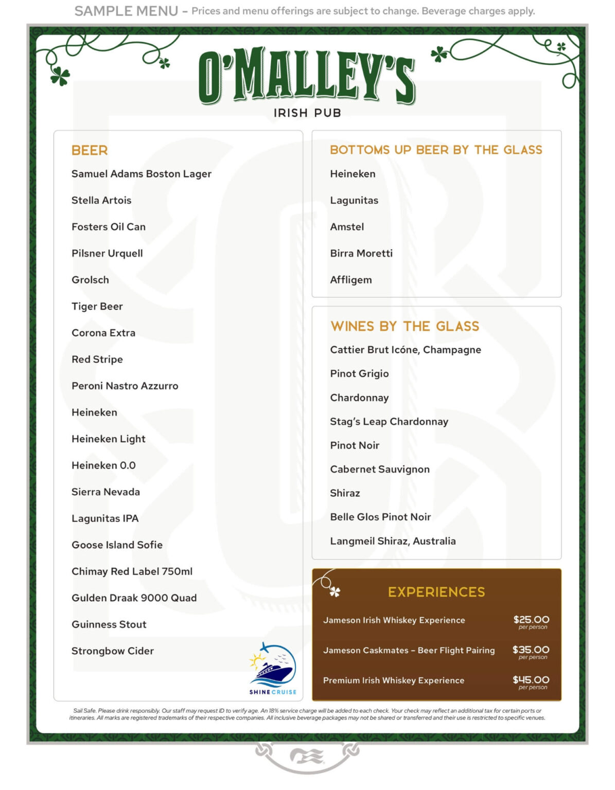 Princess Casual Dining Menus 2025 For All Ships