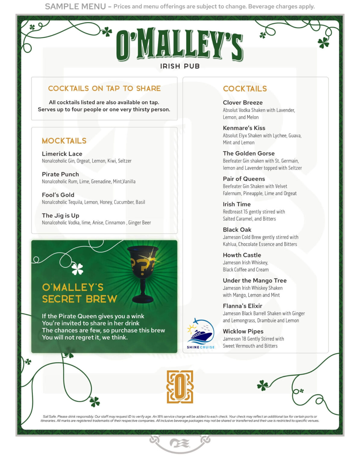 Princess Casual Dining Menus 2025 For All Ships