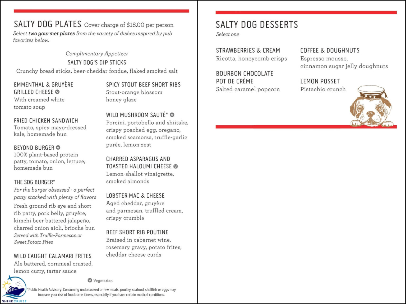 Princess Casual Dining Menus 2025 For All Ships