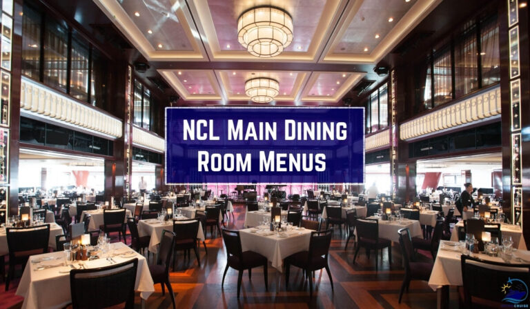 NCL Main Dining Room Menus 2026 for all Ships