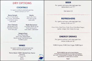 NCL More at Sea Drink Menus for 2026 with Prices