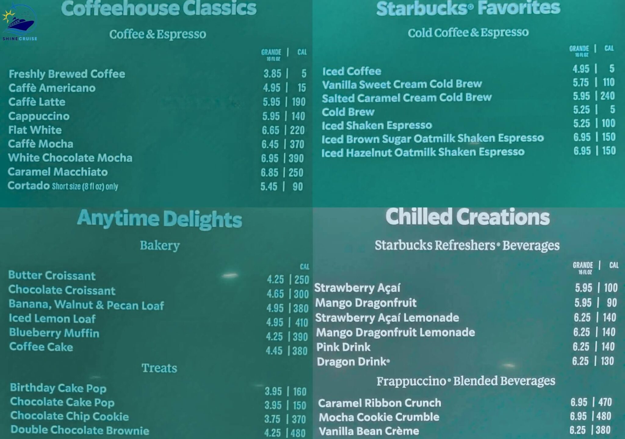 NCL Drink Menu 2025 with Bar Prices for all Norwegian Ships