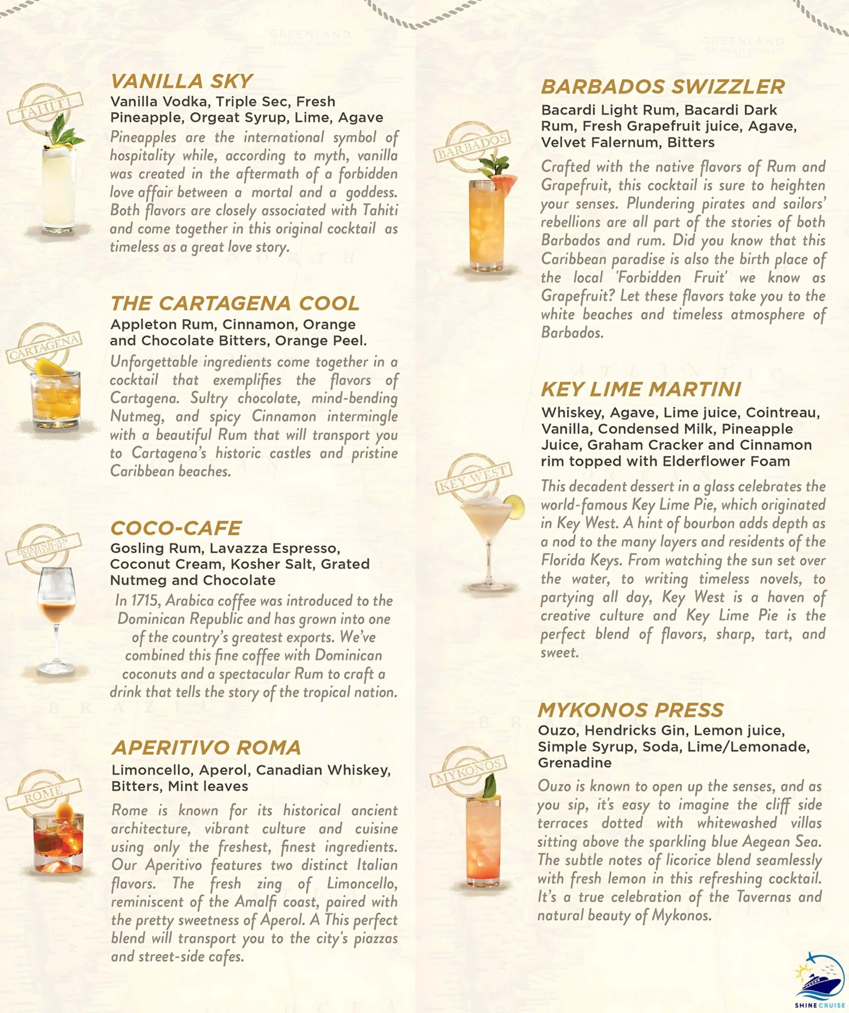 Princess Cruises Drinks Menu 2026 with Prices for all Ships