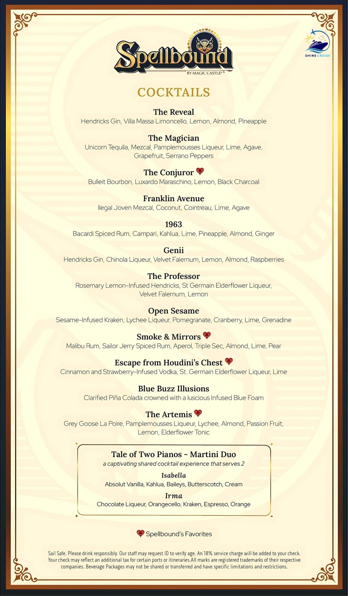 Princess Cruises Drinks Menu 2025 with Prices for all Ships