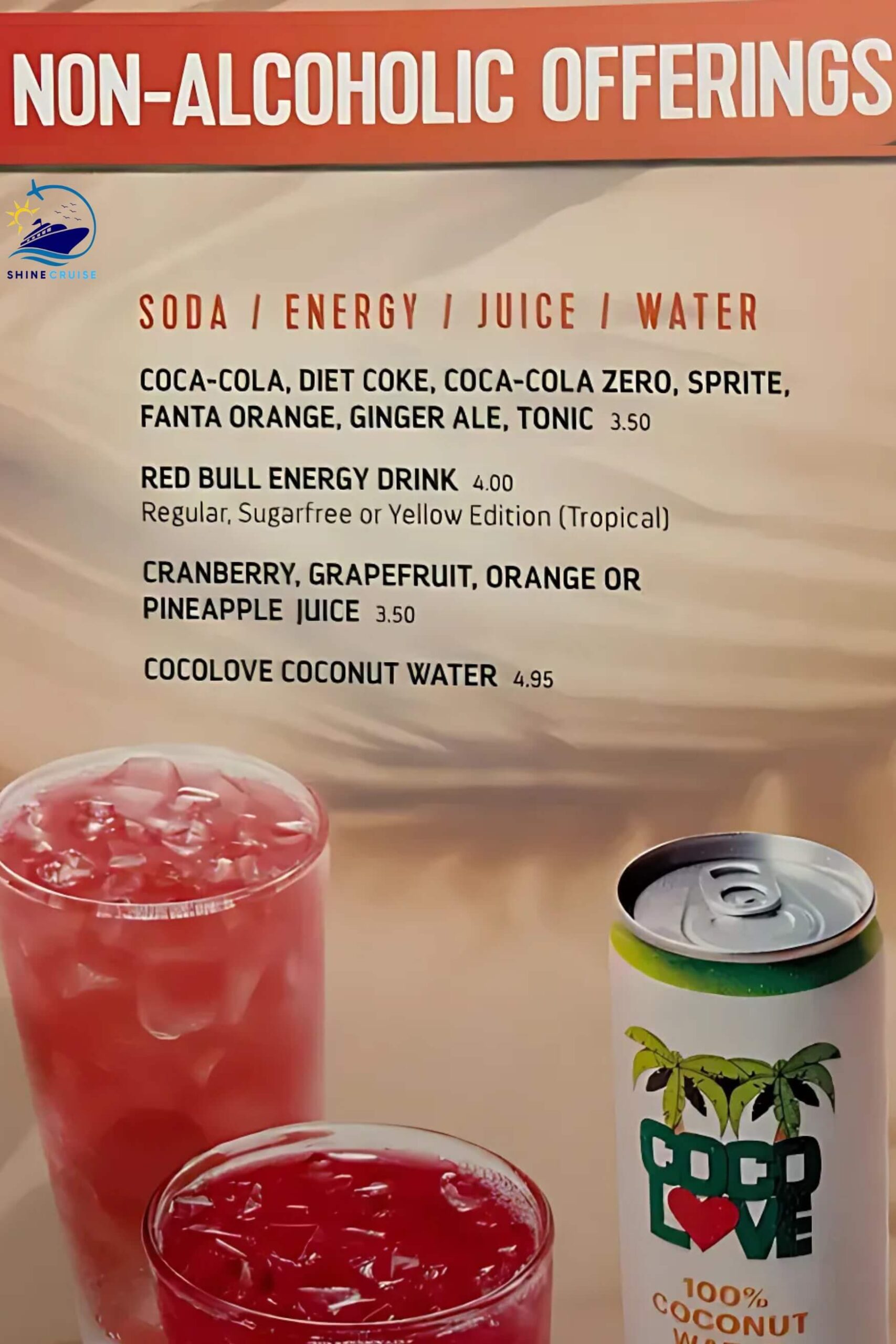 Royal Caribbean Star of the Seas Bar Menus & Drink Prices