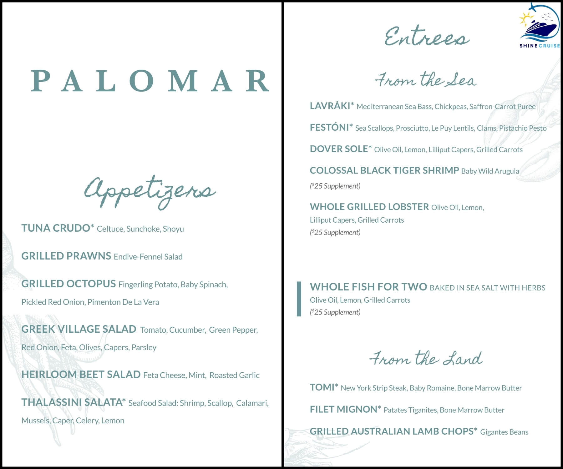 NCL Palomar Menu 2025 with Prices, Reviews, & Location