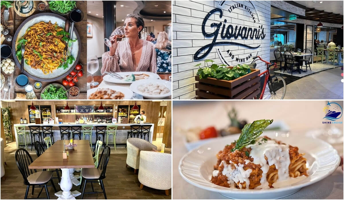 Royal Caribbean Giovanni's Italian Kitchen Menu 2025 Prices
