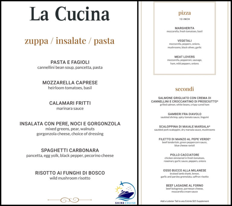 NCL La Cucina Menus for 2026 with Cost & Review