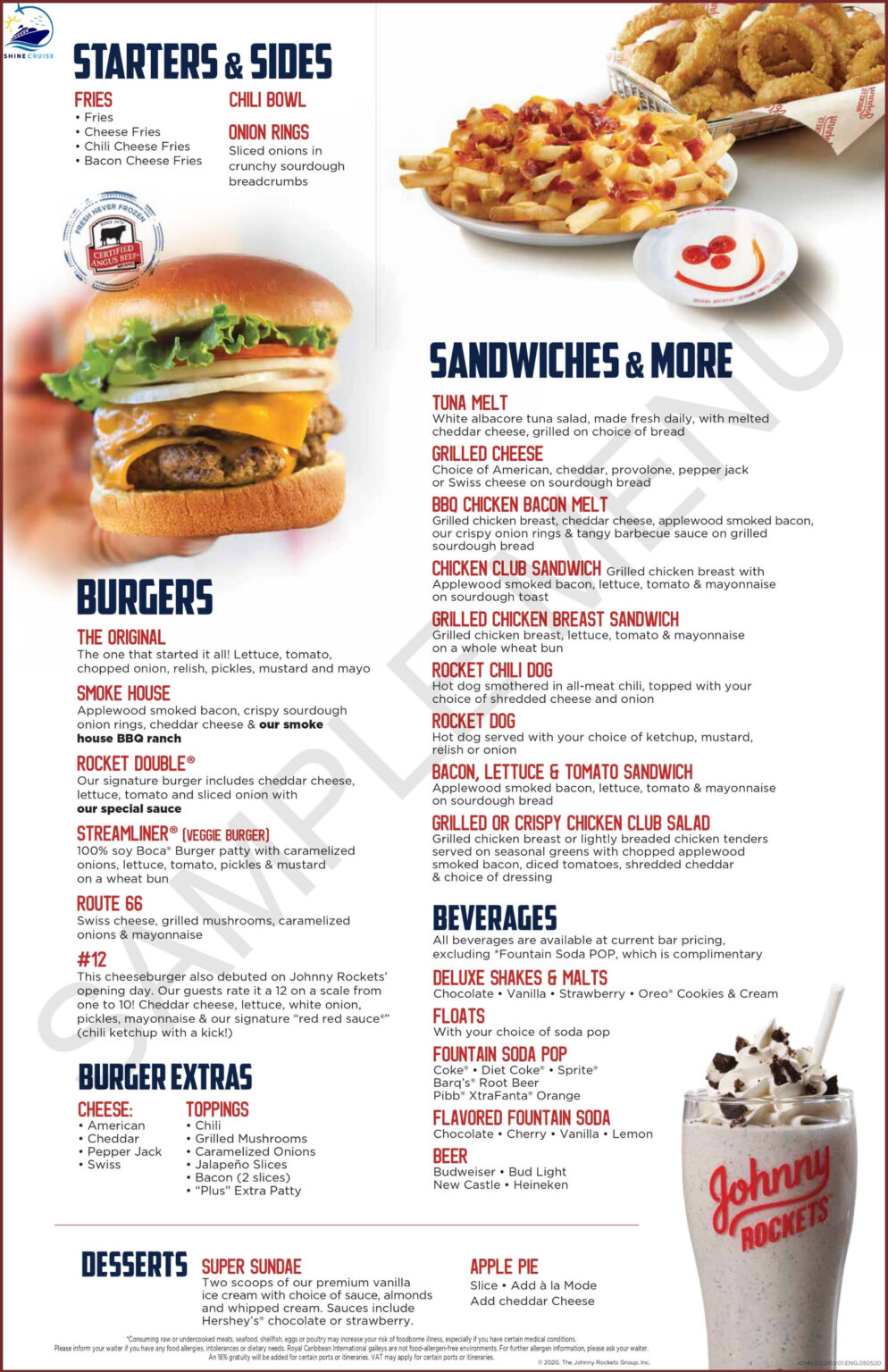 Royal Caribbean Johnny Rockets Menu 2025 Prices & Reviews