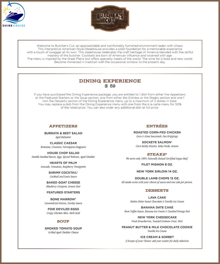 MSC The Butcher's Cut Menu 2025 Reviews, Cost, & Tips