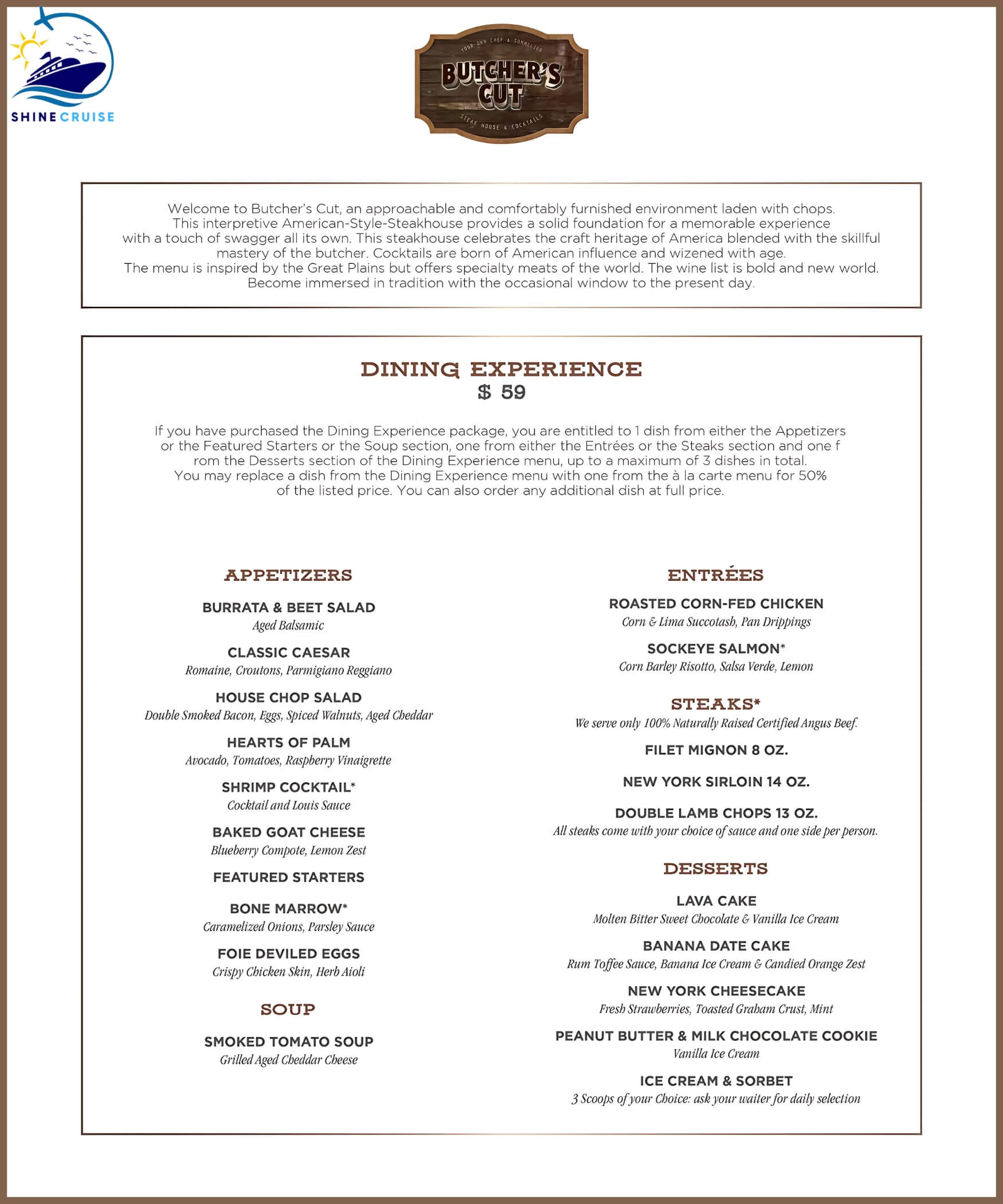 MSC The Butcher's Cut Menu 2025 Reviews, Cost, & Tips