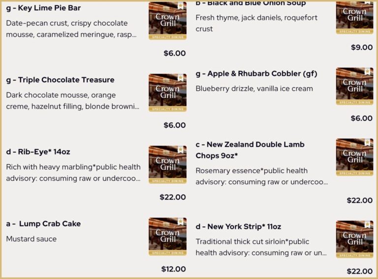 Princess Cruises Room Service Menu 2025 Prices & Tips!