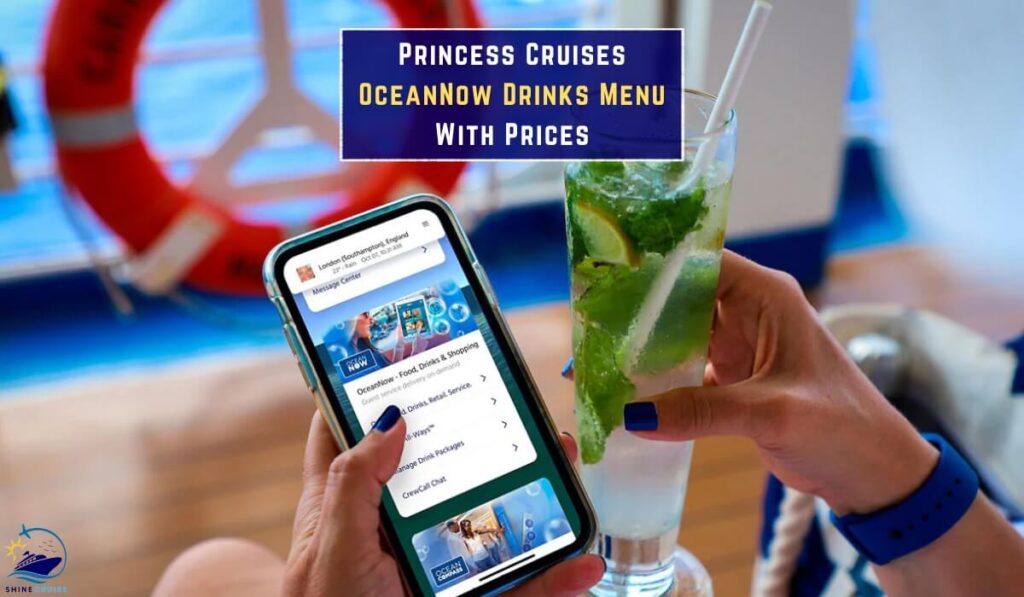 Princess OceanNow Drinks Menu 2026 with Prices