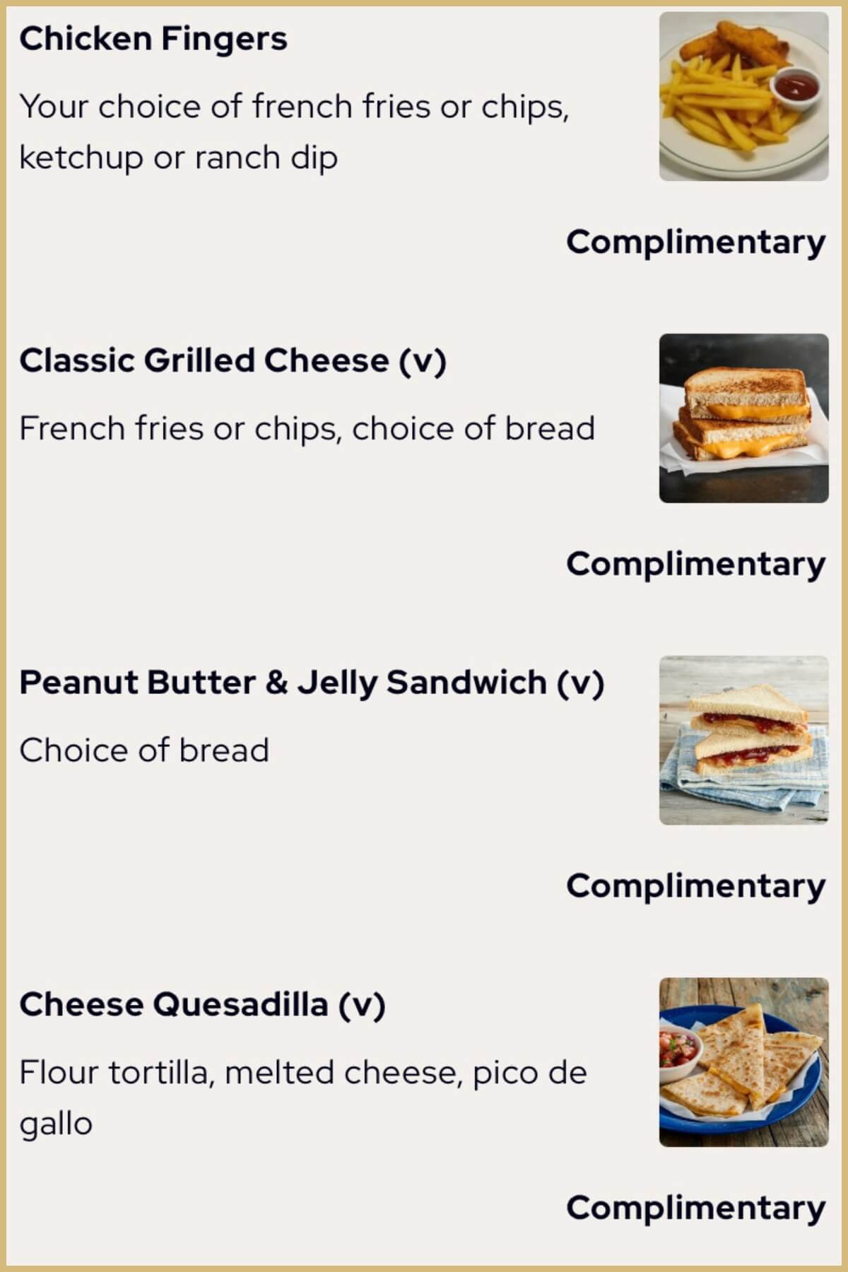 Princess Cruises Room Service Menus for 2026 with Cost