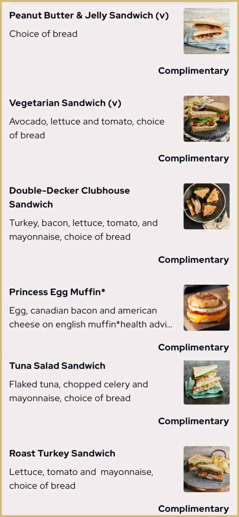 Princess Cruises Room Service Menu 2025 Prices & Tips!